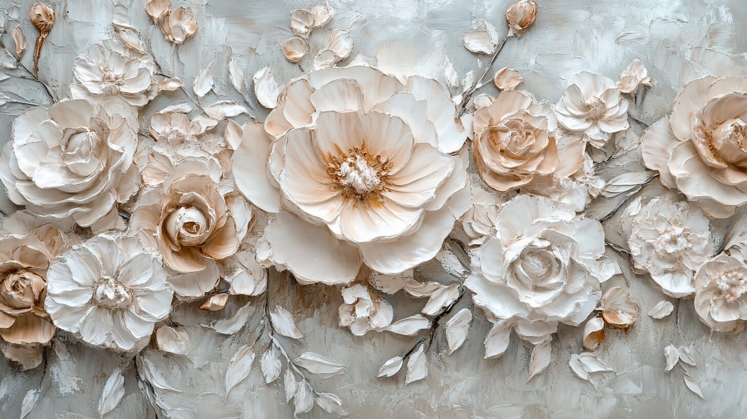 Transform Your Space: The Beauty of Textured Floral Arrangement Wall Murals