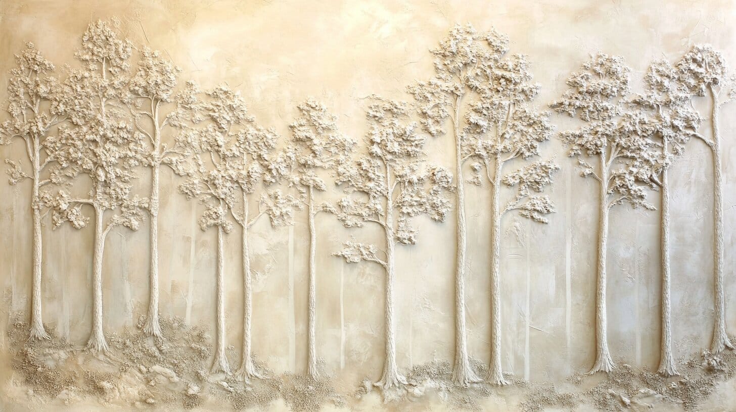 Transform Your Space: Stunning Textured Relief Artwork of Trees for ...